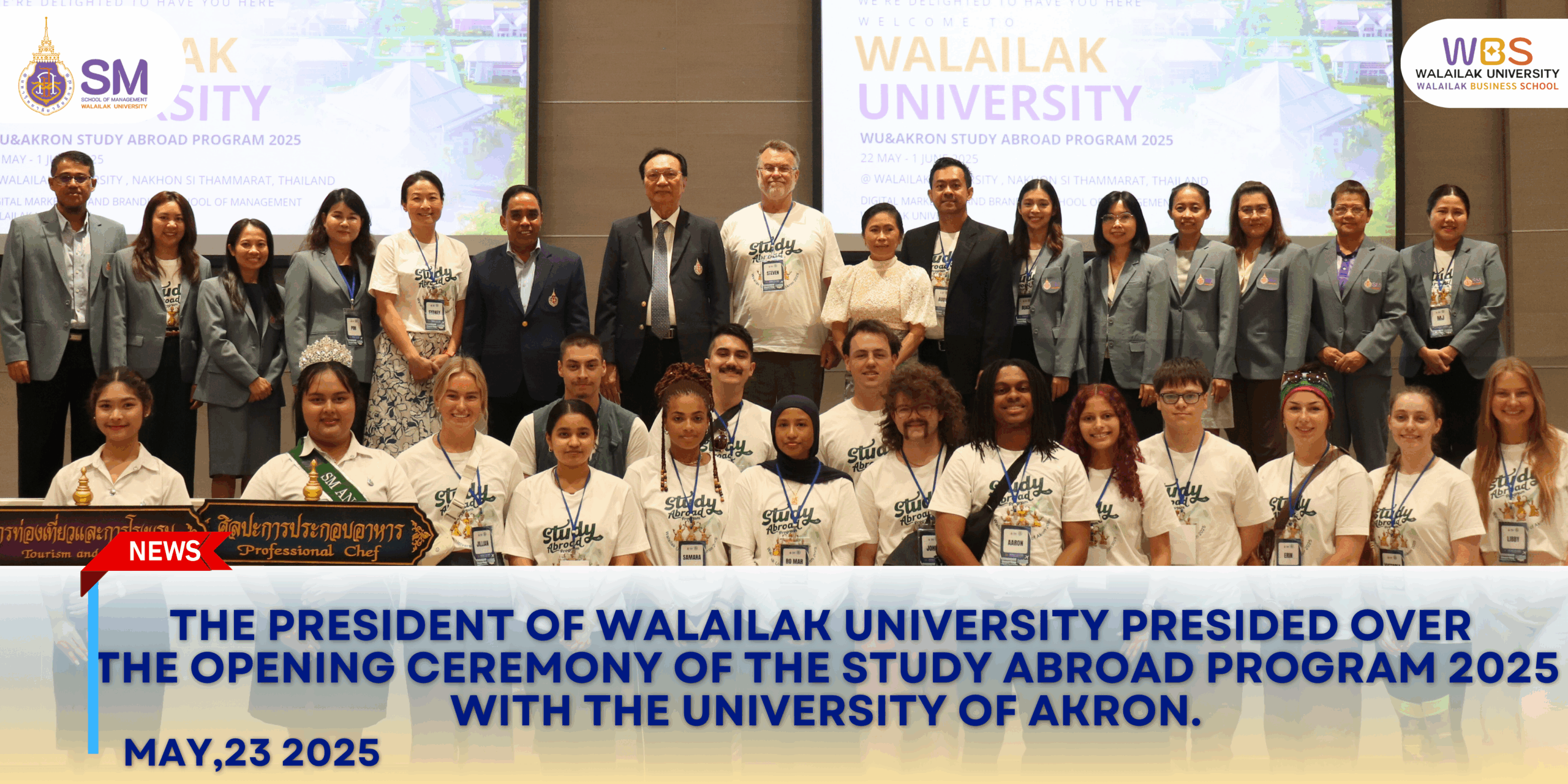 The President of Walailak University presided over the opening ceremony ...