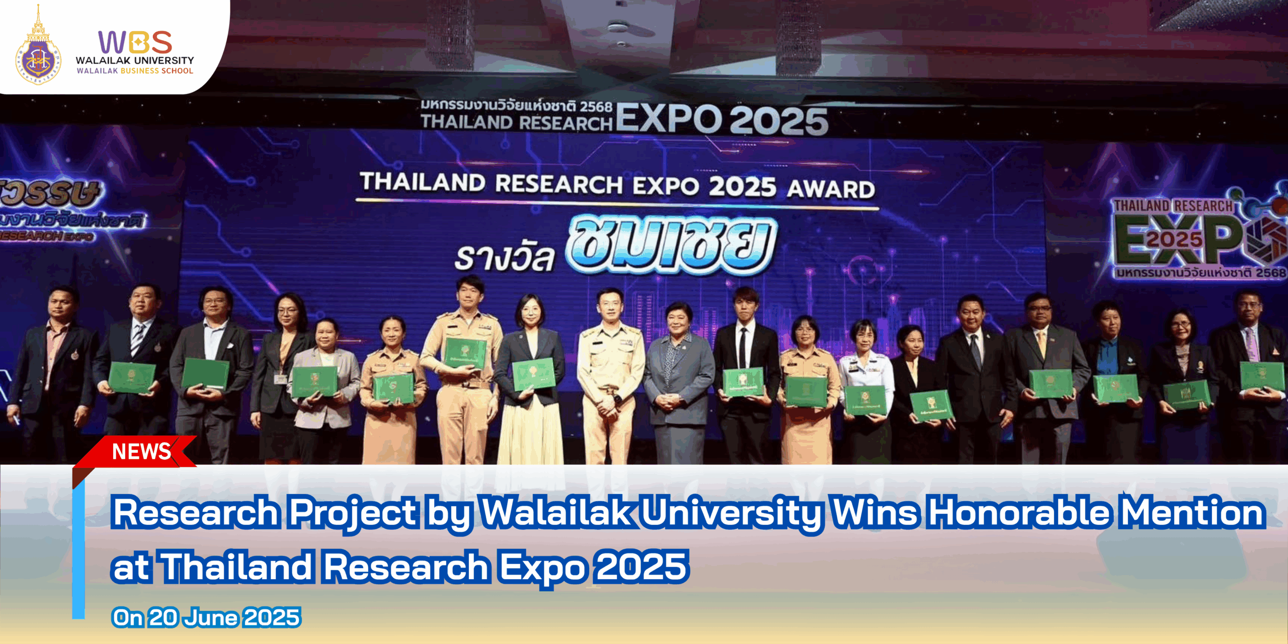 Wins Honorable Mention at Thailand Research Expo 2025